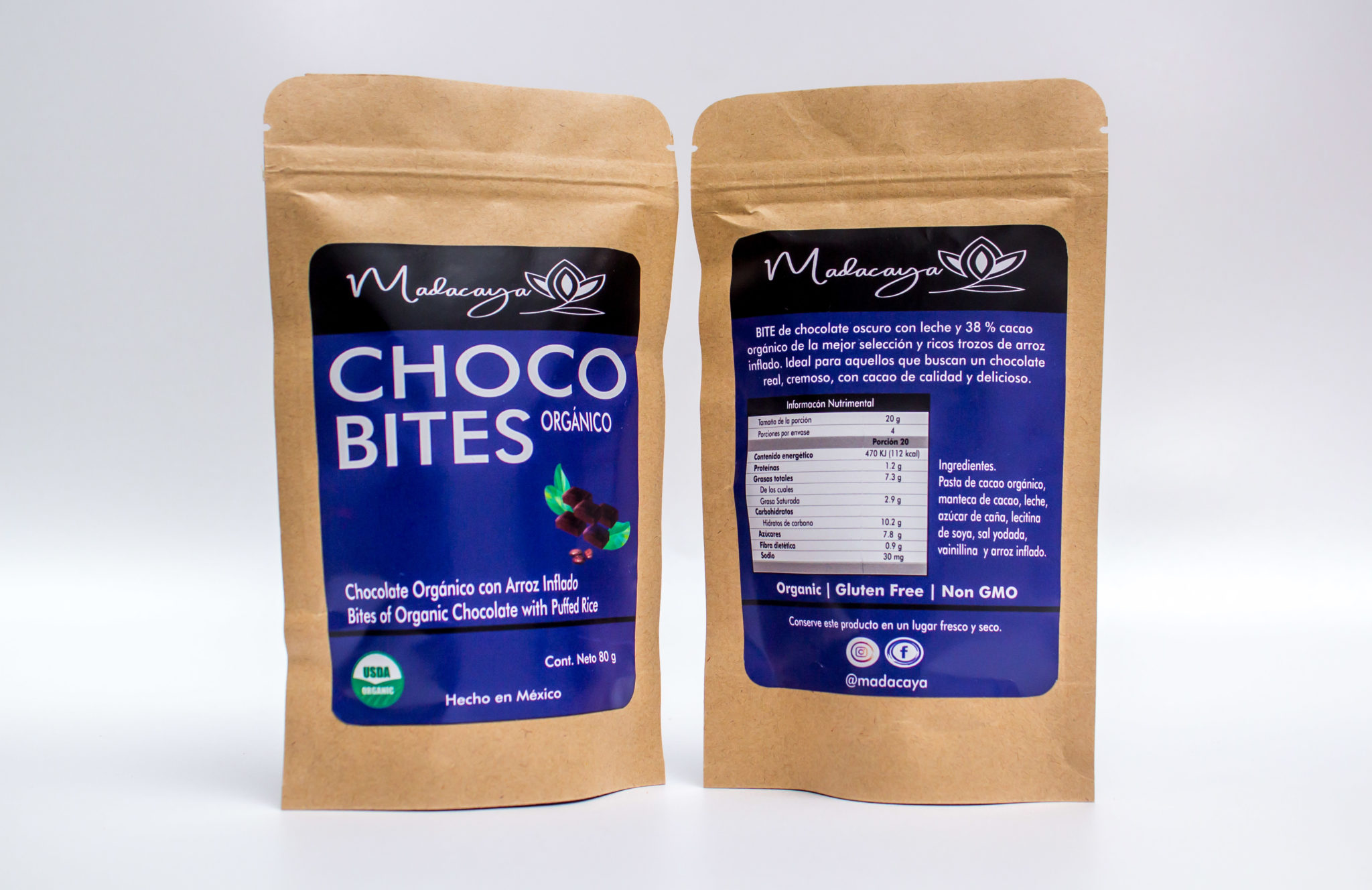 Choco Bite Orgánico - ARROZ INFLADO - Madacaya